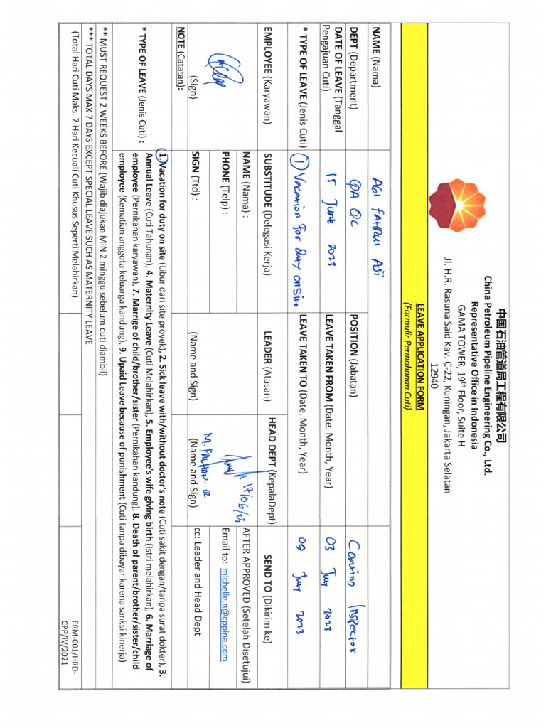 leave date agi | PDF