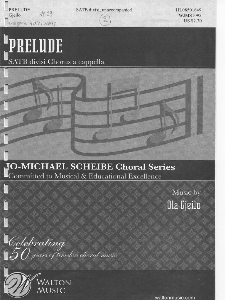 Ola GJEILO Prélude | PDF