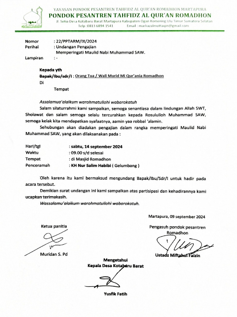 Undangan Maulid Nabi-1 | PDF