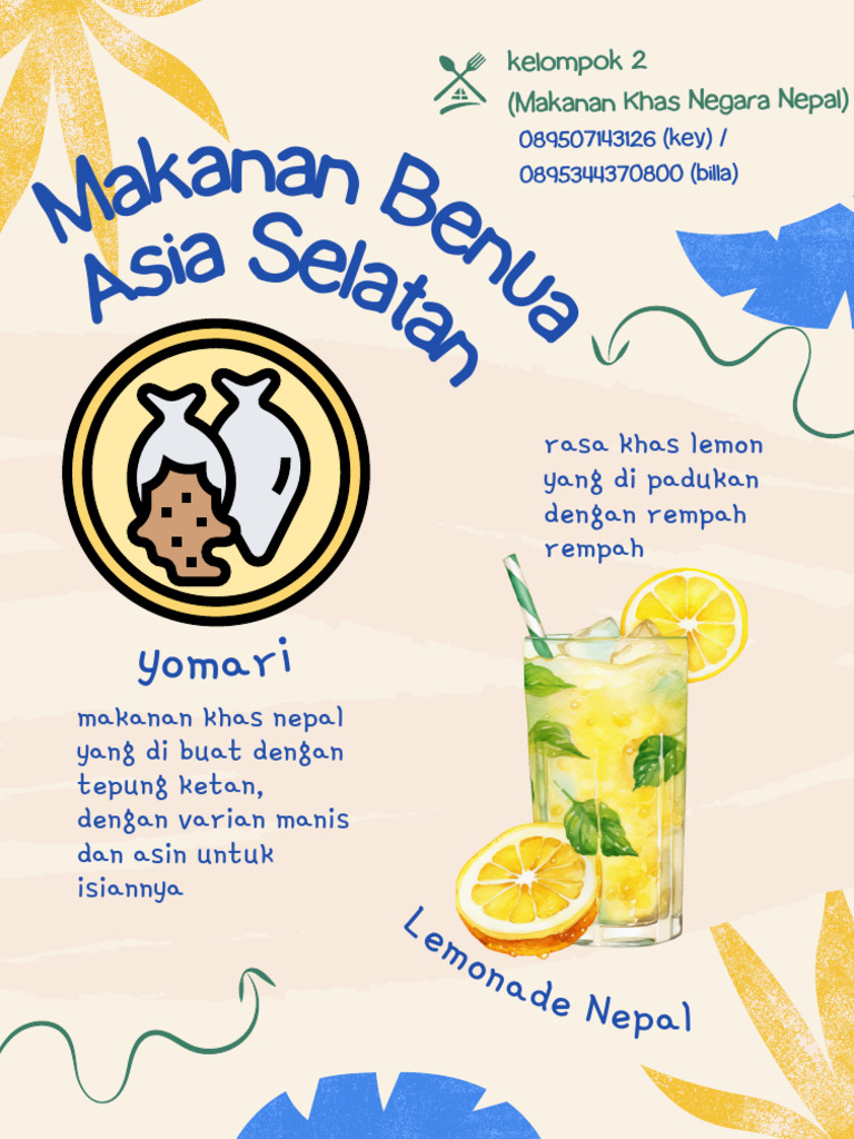 Poster Menu Favorit Warung Makan Kreatif Organik Berwarna Biru Dan ...