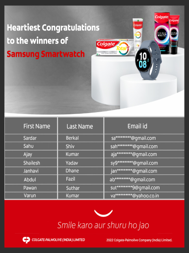 Smartwatch CSC Winners Till Feb23 | PDF