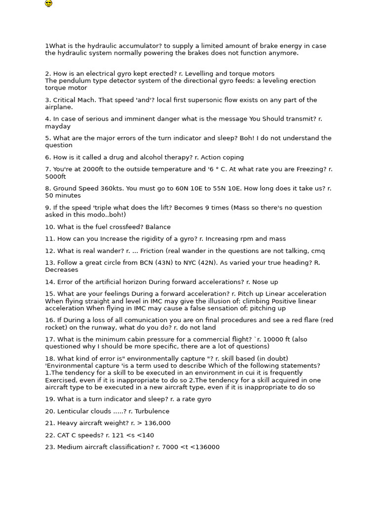 Question-ATPL-DLR | PDF | Mechanical Engineering | Aviation