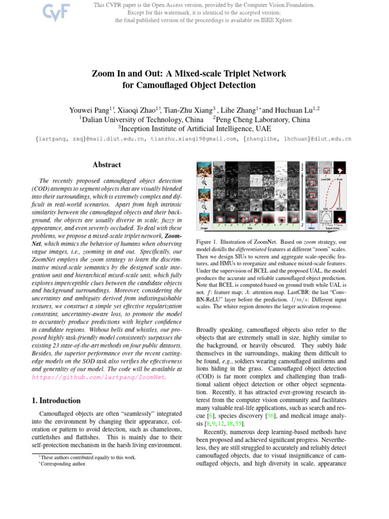 Pang Zoom in and Out A Mixed-Scale Triplet Network For Camouflaged CVPR ...