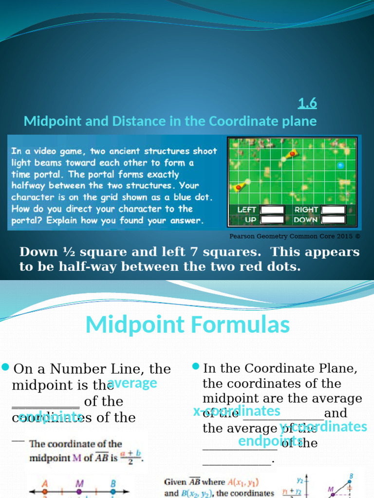 1.6 Midpoint and Distance Formulas Teacher | PDF | Mathematical Objects ...