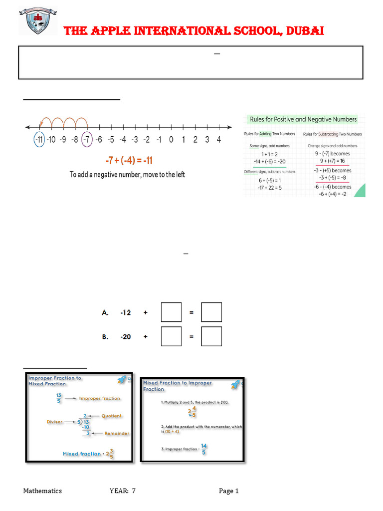 Yr7 - T2 - Mid Term Break Home Assignment | PDF | Mathematical Objects | Mathematics