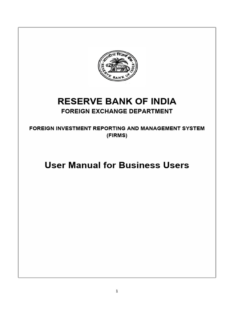 FIRMS User Manual for Business Users | PDF | Password | American ...