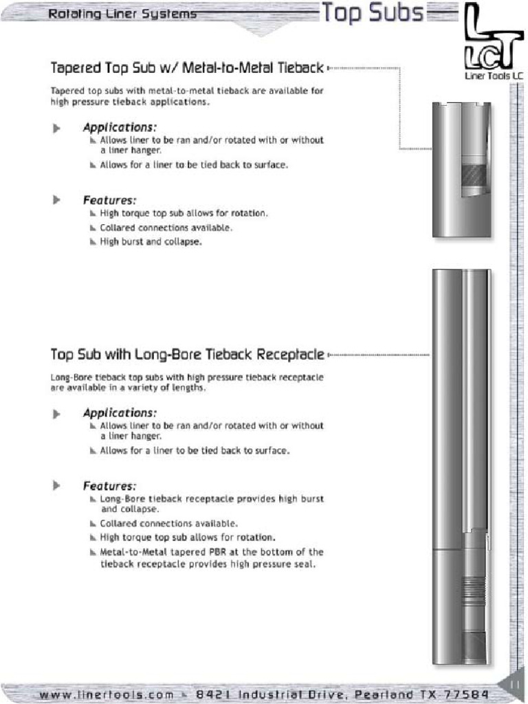 Cat3 - 1 (1) Tapered Top Sub Metal To Metal | PDF