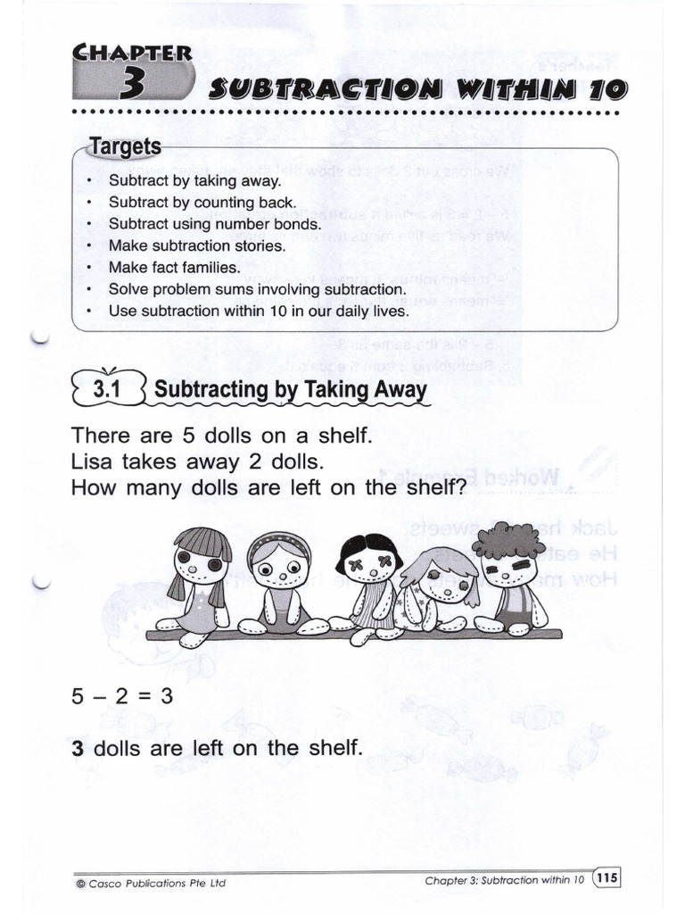 1 A - Chapter 3 Subtraction | PDF