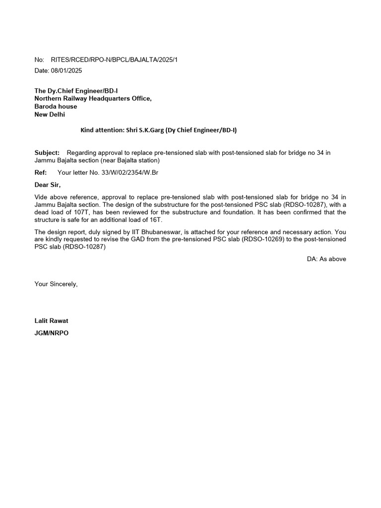 Railway Letter | PDF