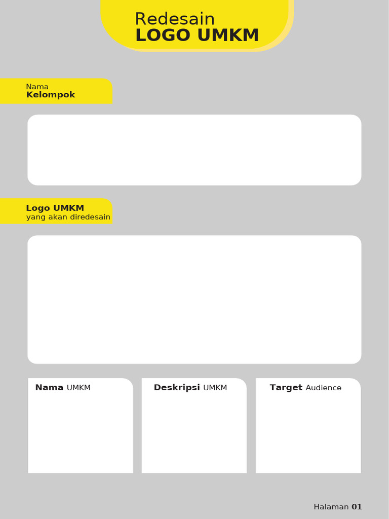 Lembar Tugas Redesain Logo UMKM | PDF