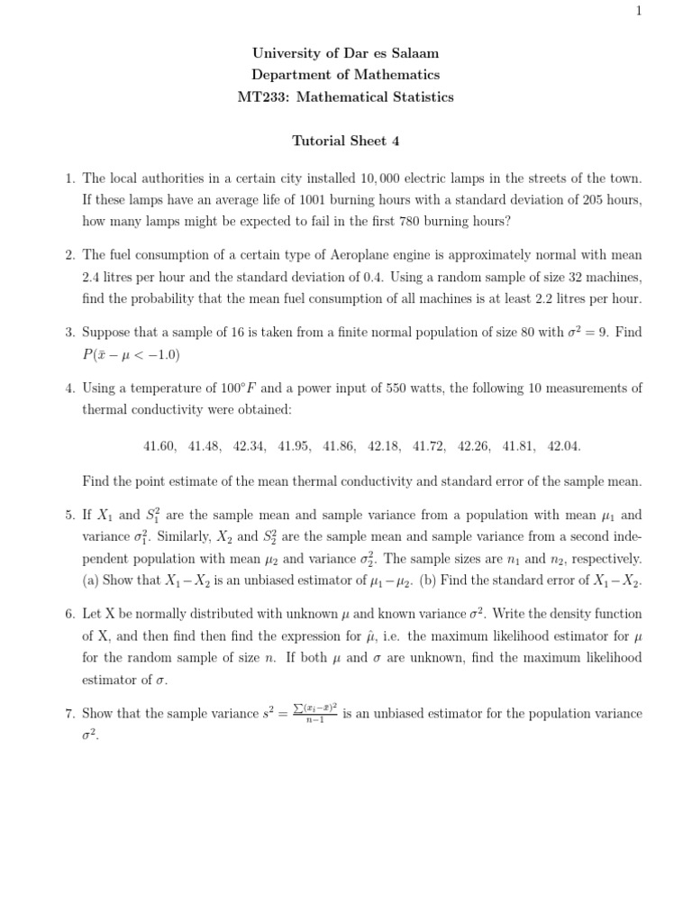 Tutorial4 2024 25 | PDF