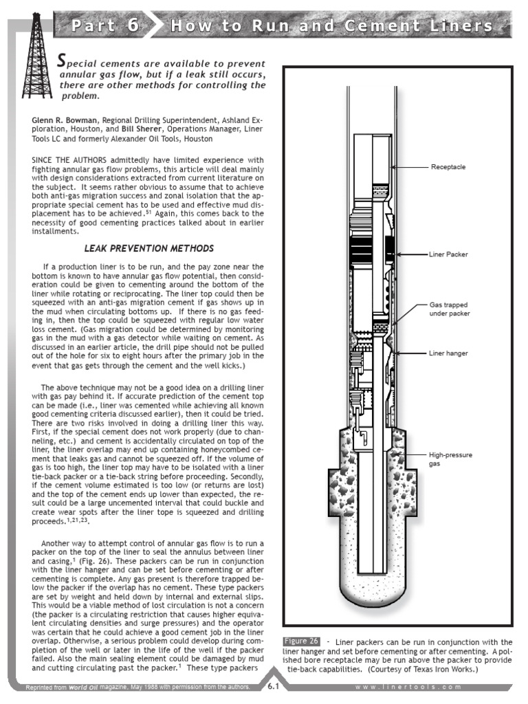How To Run and Cement Liners Part 6 | PDF | Casing (Borehole)