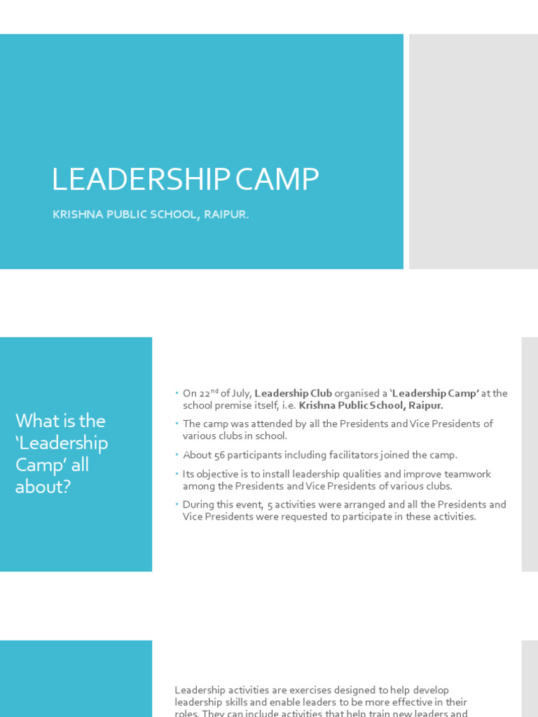 Leadership Camp (2023) | PDF | Leadership | Organizational Behavior