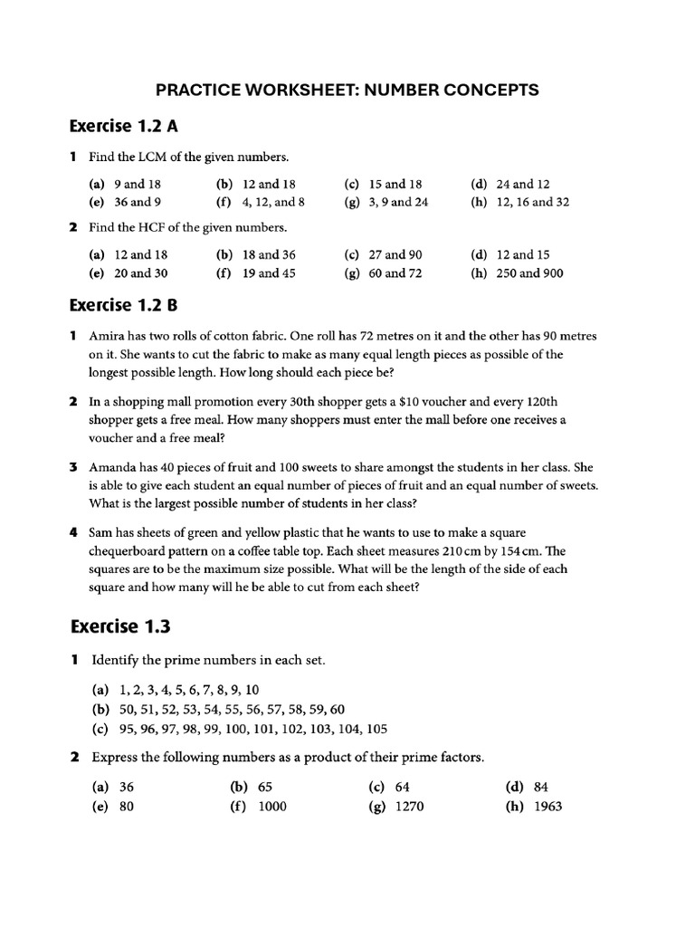 Number Concepts | PDF