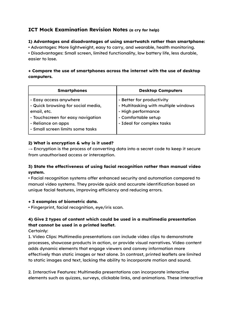 ICT IGCSE Revision Notes for Early Chapters | PDF | World Wide Web ... ICT IGCSE Revision Notes for Early Chapters | PDF | World Wide Web ...