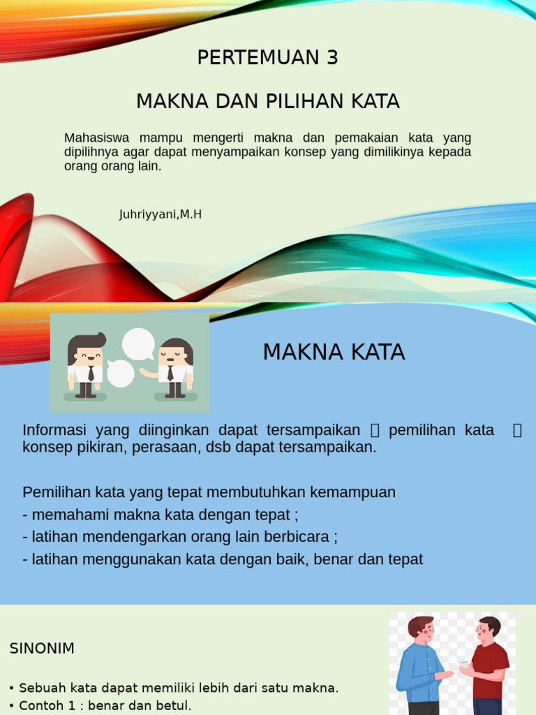 Raynaldi Wijaya Putra - Makna Dan Pilihan Kata | PDF