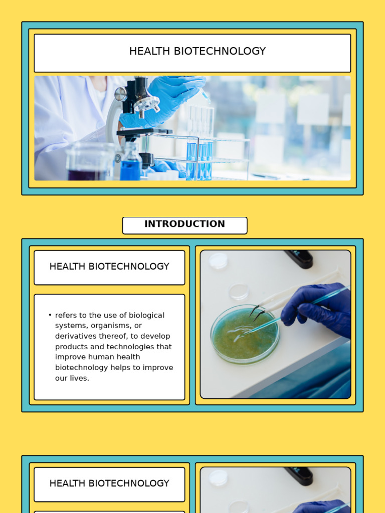 Health Biotechnology Overview | PDF