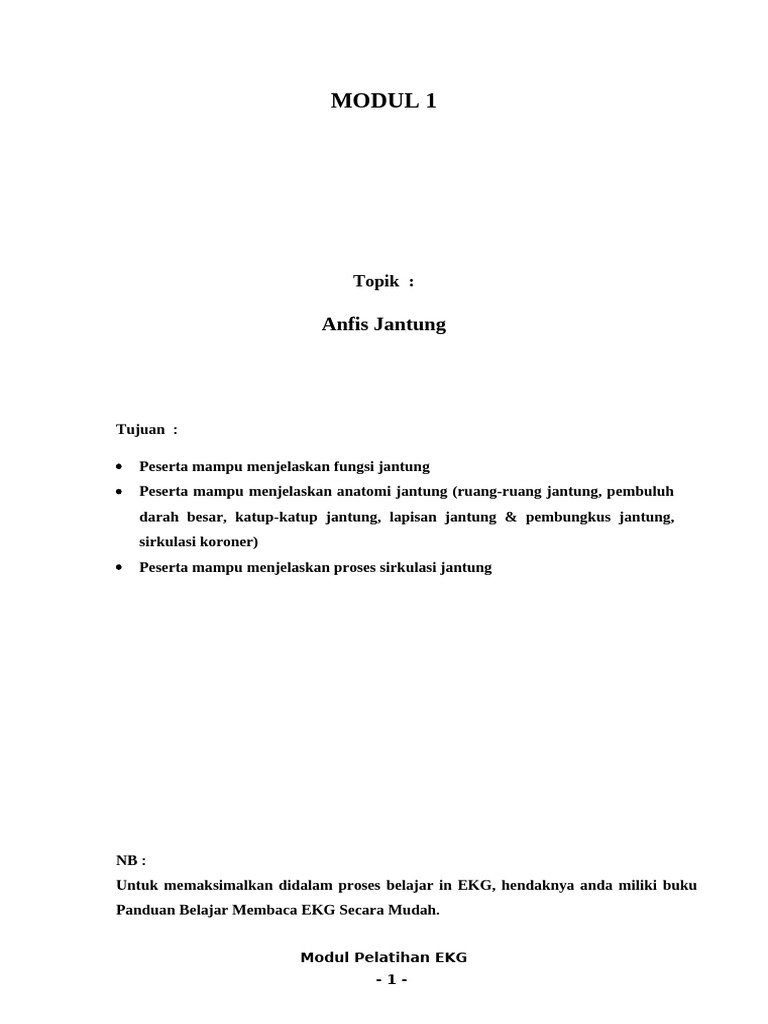 Modul Materi EKG | PDF