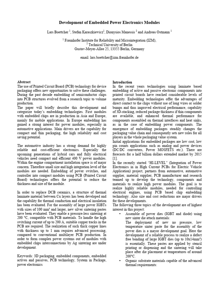 Embedded Power Electronics Development | PDF | Printed Circuit Board ...