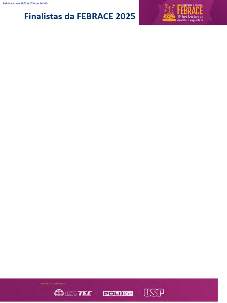 Lista Finalistas 2025 | PDF