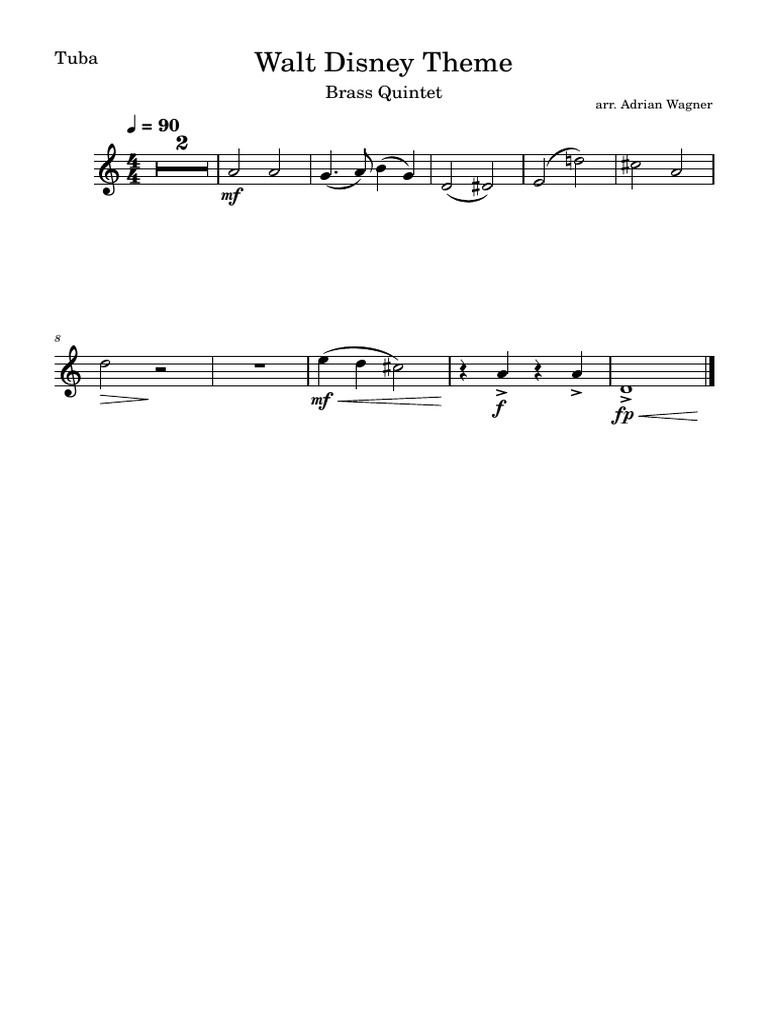 Walt Disney Theme-Tuba | PDF
