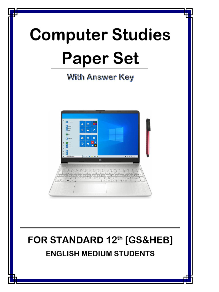 12th Grade Computer Studies Paper Set | PDF | Class (Computer Programming) | Image Scanner