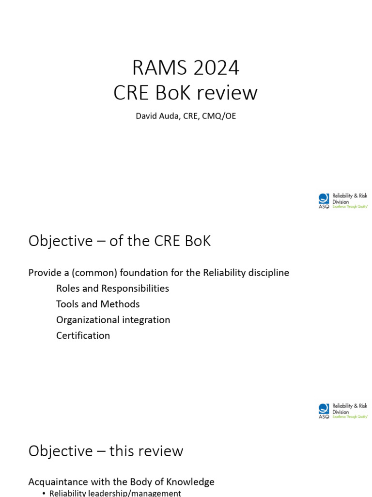 2024 Reliability Engineering Certification Guide | PDF | Six Sigma ...