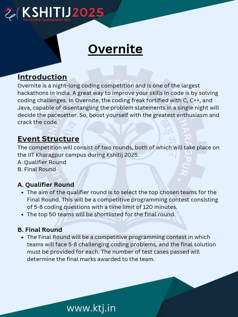 Overnite Coding Competition 2025 | PDF