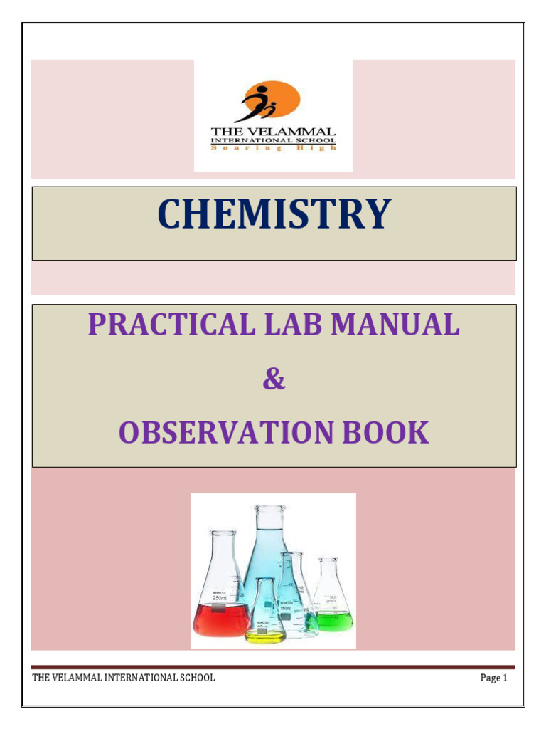 Chemistry Lab Manual - Final (2024 - 2025) | PDF | Salt (Chemistry ...