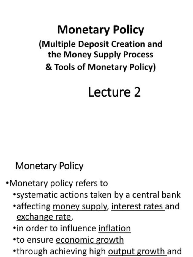 Monetary Policy | PDF