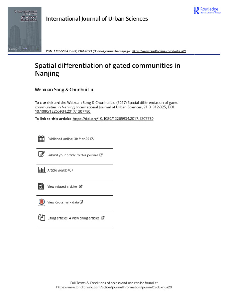 04 - Spatial Differentiation of Gated Communities in Nanjing | PDF ...