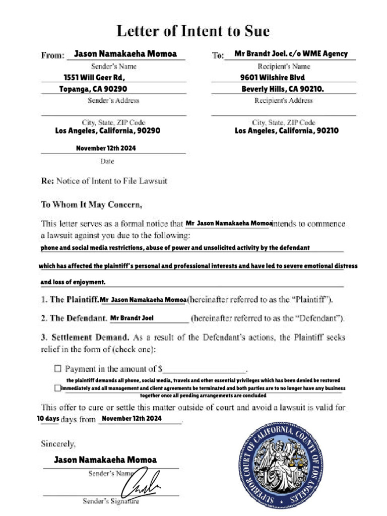 My Law suit.pdf | PDF