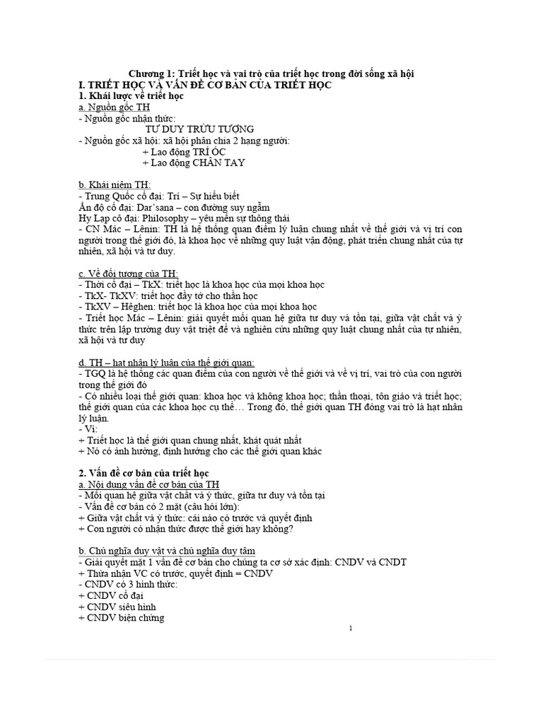 chuong-1-triet-hoc-va-vai-tro-cua-triet-hoc-trong-doi-song-xa-hoi-mon | PDF
