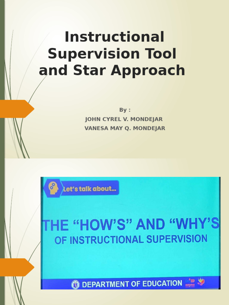 Instructional Supervision Tool and Star Approach | PDF