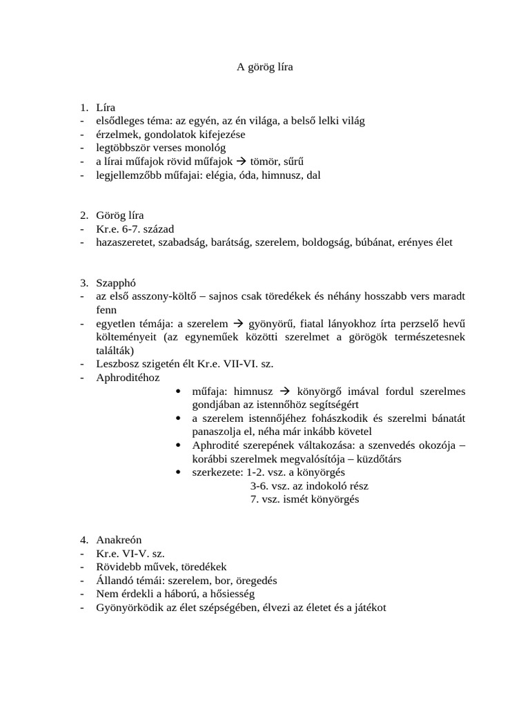 A Görög Líra | PDF