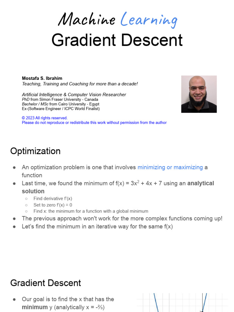 05 Gradient Descent | PDF | Regression Analysis | Function (Mathematics)