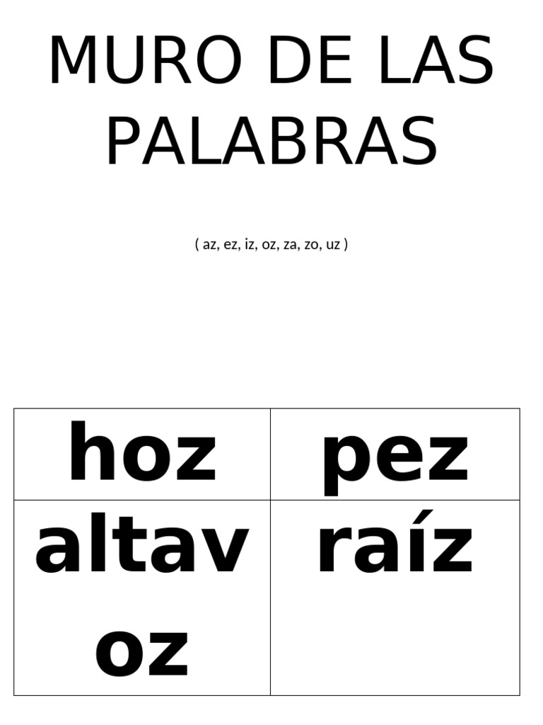 Muro de Las Palabras Az | PDF