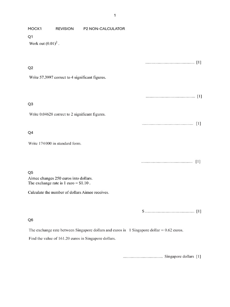 REVISION MOCK1 P2 | PDF