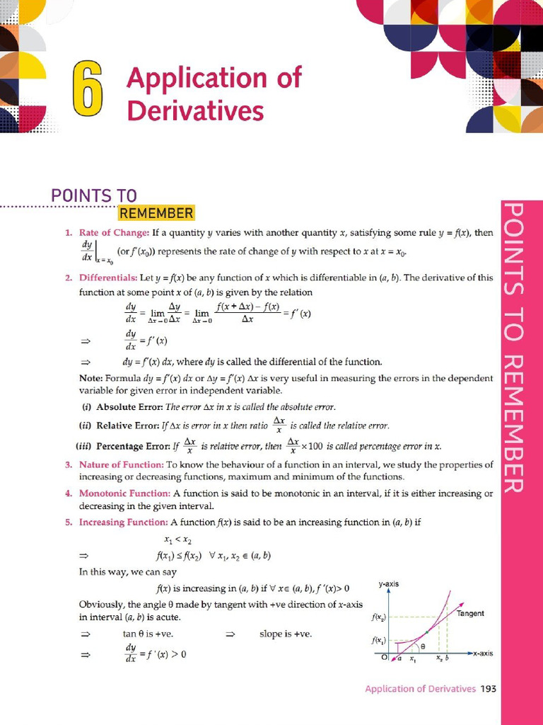 Application of Derivative | PDF