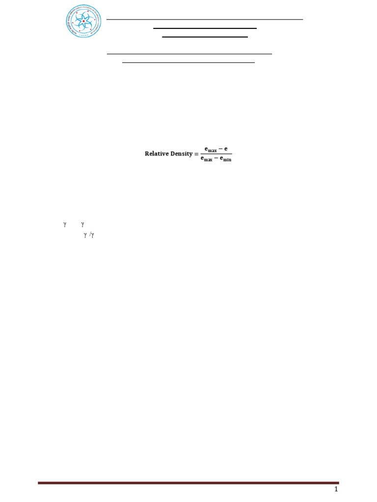Relative Density Test | PDF | Density | Porosity