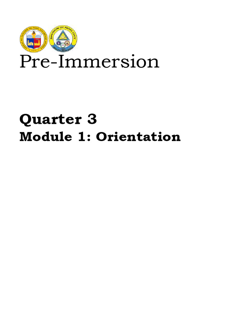 Module-1-Pre-Immersion | PDF | Curriculum | Science, Technology, Engineering, And Mathematics