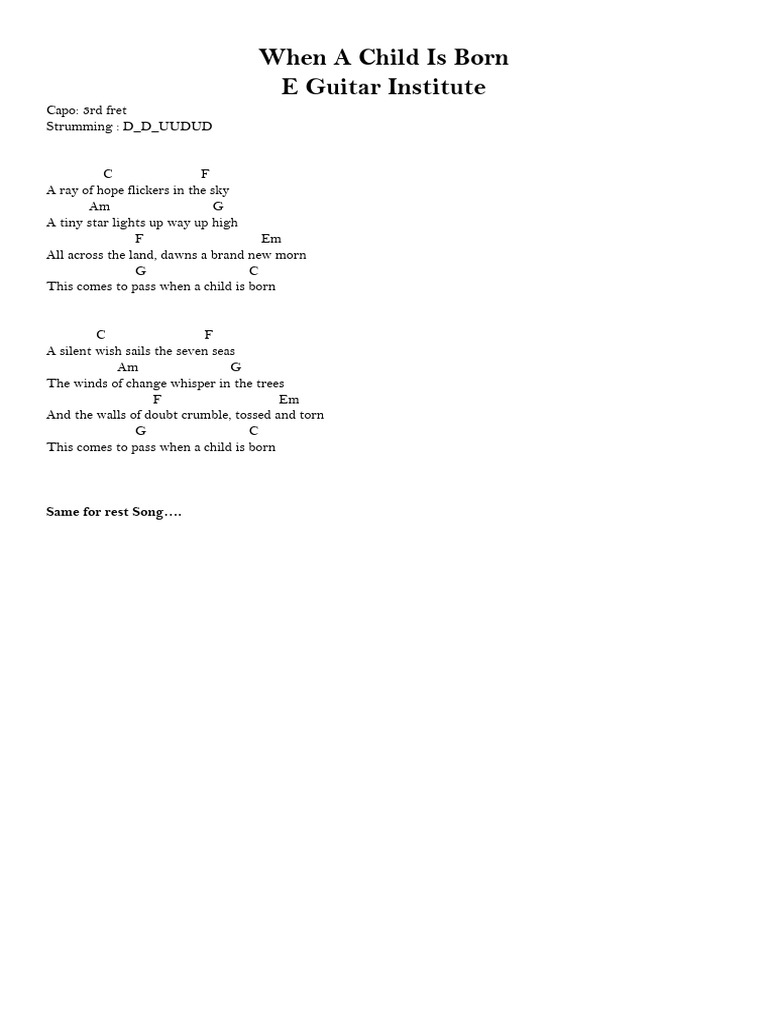 When A Child Is Born | PDF