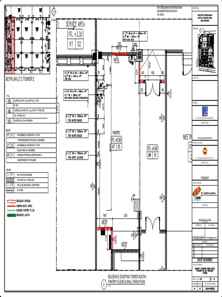 PANTRY UPDATE LT.2 (REV.02) - Lay Out DIMENSI Plumbing | PDF