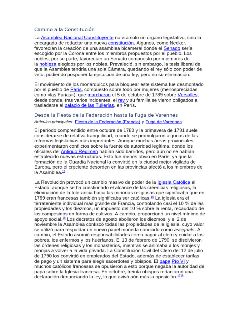 Historia de la Constitución Francesa | PDF | revolución Francesa | Gobierno