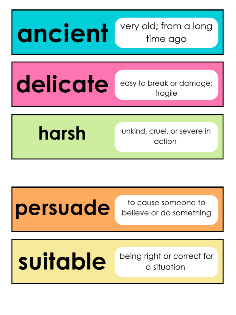 Vocab Cards and RACE | PDF
