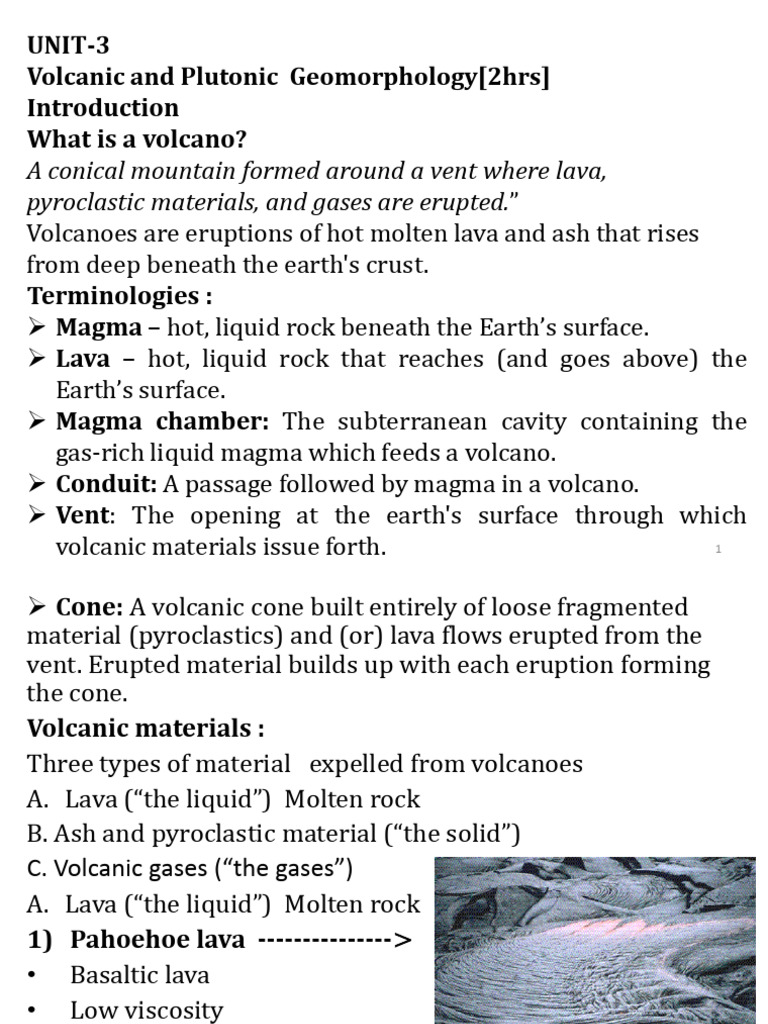 3.Geomorpho | PDF | Volcano | Lava