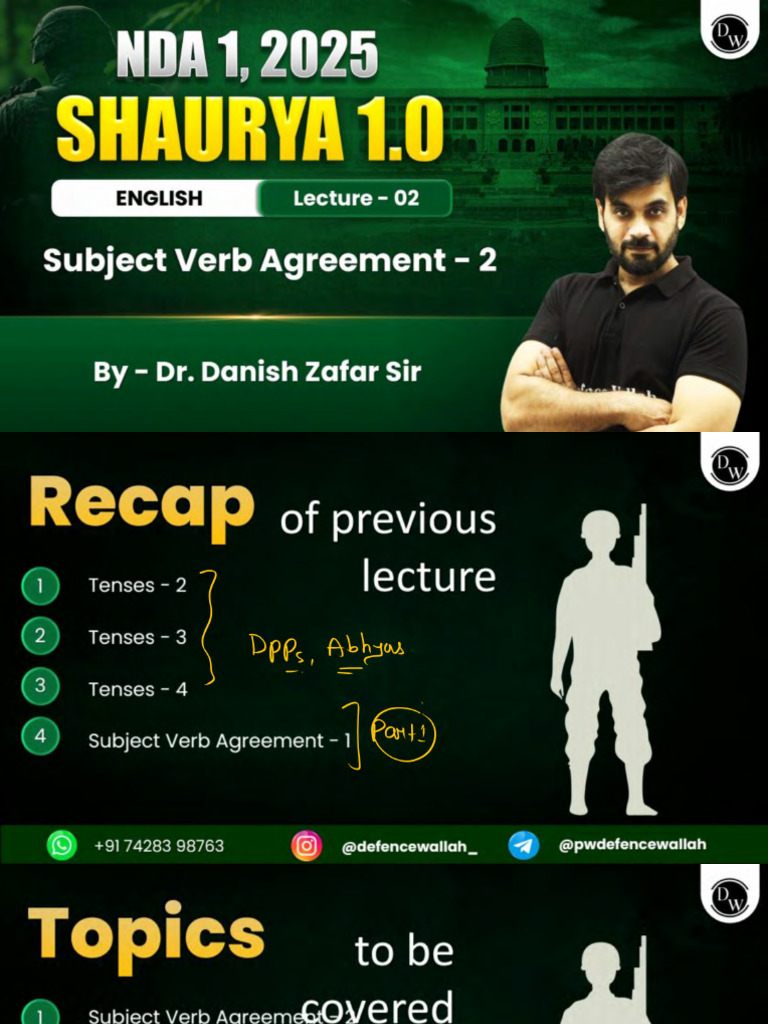 Subject Verb Agreement 02 - Class Notes | PDF