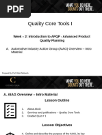 5 Quality Core Tools Overview | PDF