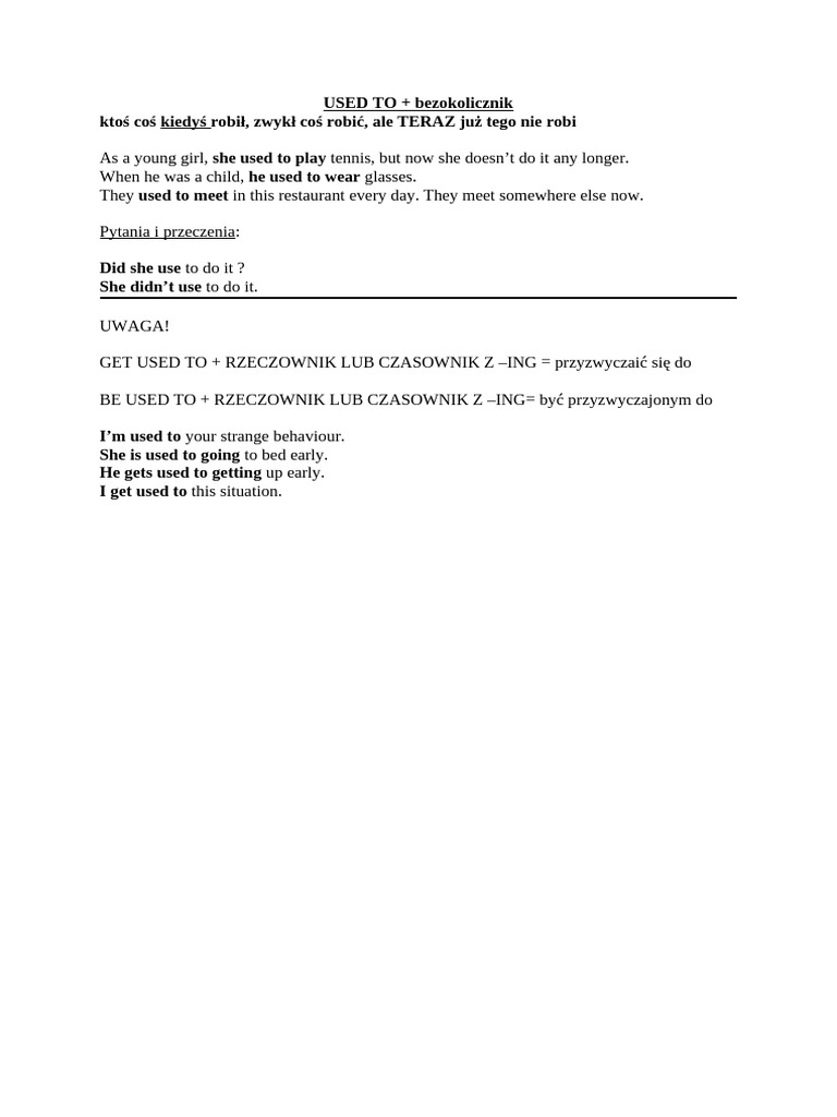 Used To | PDF