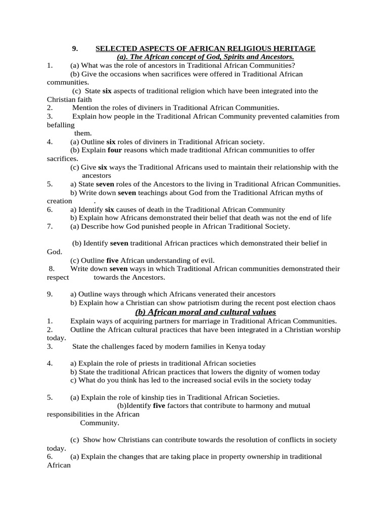 CRE FORM ONE DEC ASSIGNMENT | PDF | Marriage | Psychological Attitude